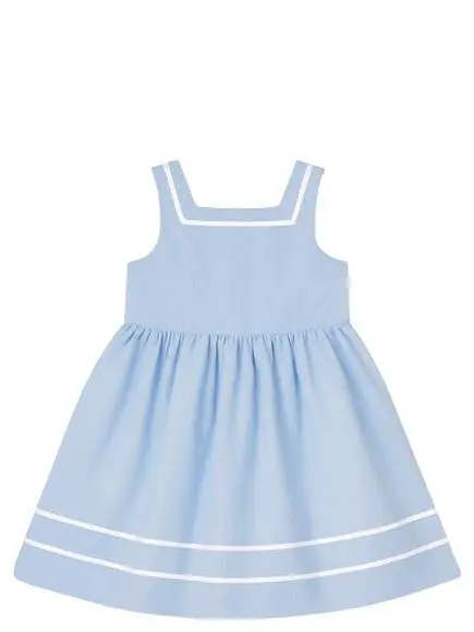 FLORENCE EISEMAN Pincord Knee Length Dress - Blue/white