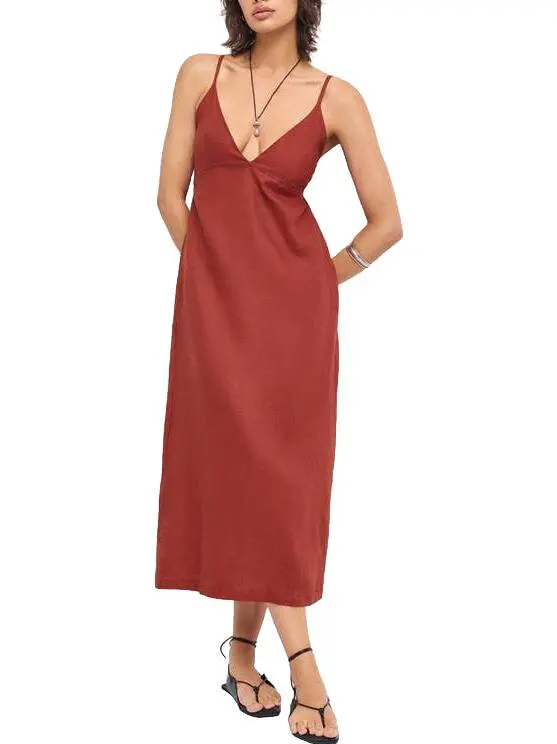 VITAMIN A® Zella Linen Maxi Dress - Dmr