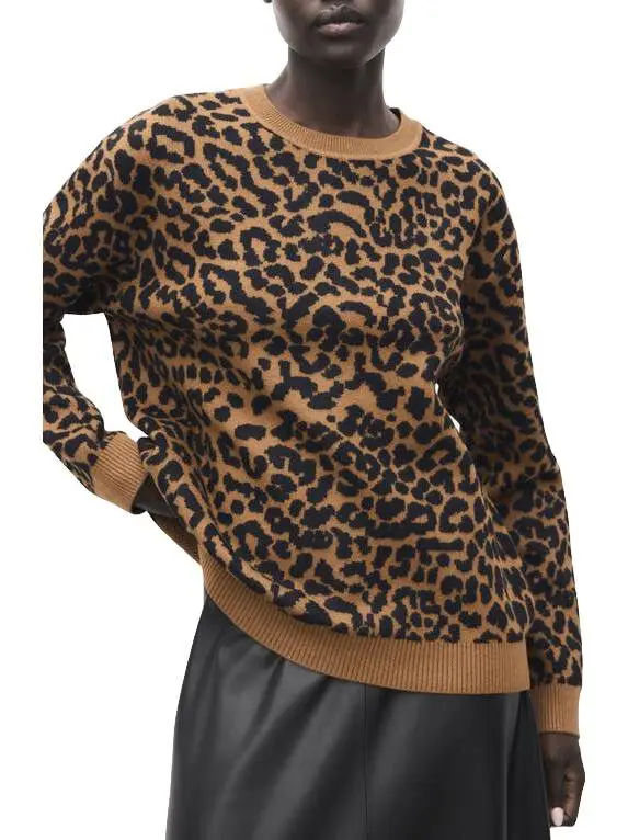 Mango Crewneck Sweater - Leopard
