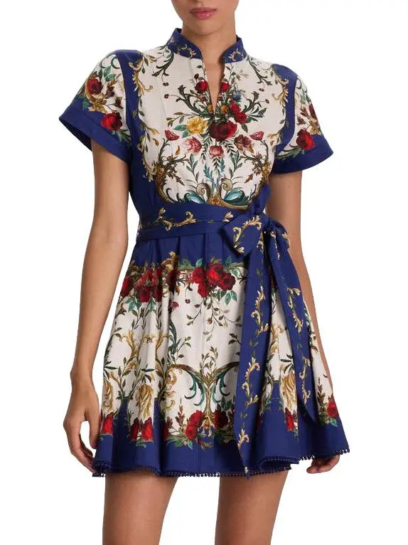 Alice + Olivia Lucy Floral Shirtdress - Gilded Rose