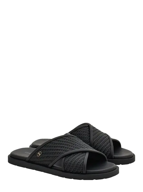 FERRAGAMO Brise 2 Slide Sandal - Nero Nero Nero 1000