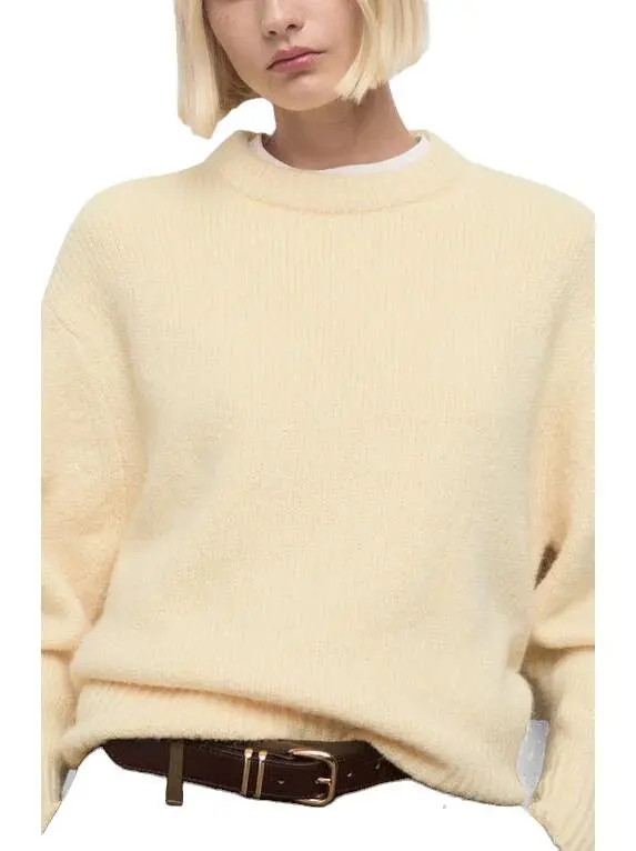 Mango Crewneck Sweater - Pastel Yellow