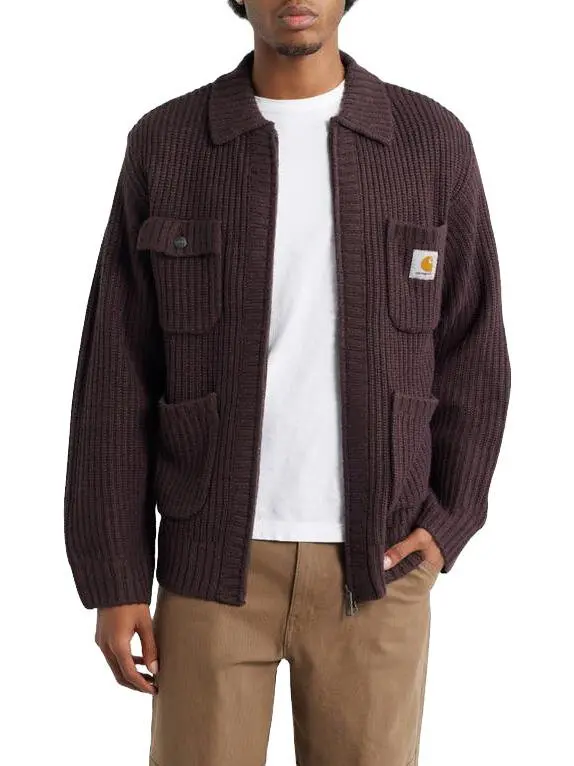 Carhartt Work In Progress Chore Sweater Jacket - Palisander
