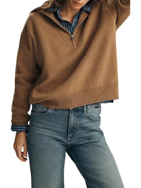 MAVI Half Zip Polo Sweater - Kelp
