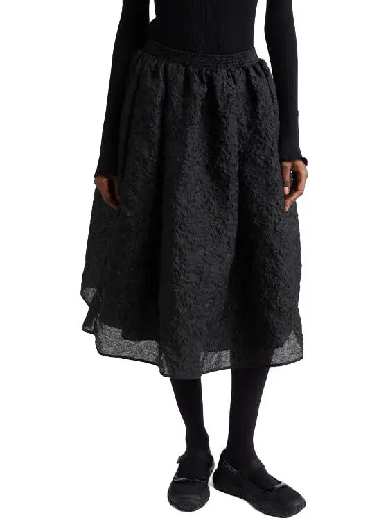 Cecilie Bahnsen Mala Grasmere Matelassé Skirt - Black Grasmere Matelass