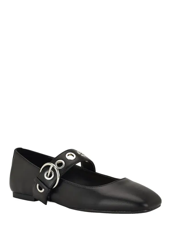 Nine West Kebba Mary Jane Flat - Black