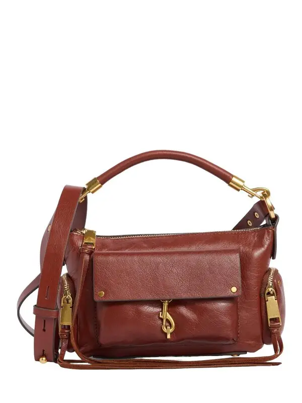 Rebecca Minkoff Mini M.a.b. Leather Shoulder Bag - Sienna