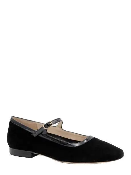 AMALFI BY RANGONI Galba Mary Jane Flat - Black Cashmere Black Vernice