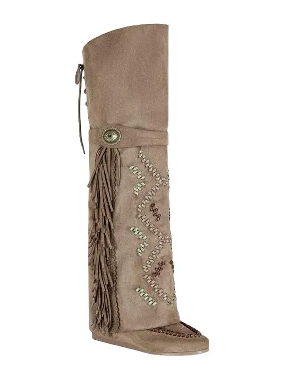 AZALEA WANG Edmund Over-the-knee Boots - Brown