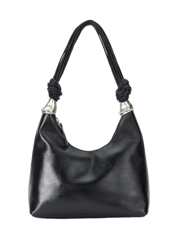 Staud Cuff Leather Shoulder Bag - Black