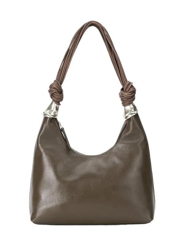 Staud Cuff Leather Shoulder Bag - Truffle