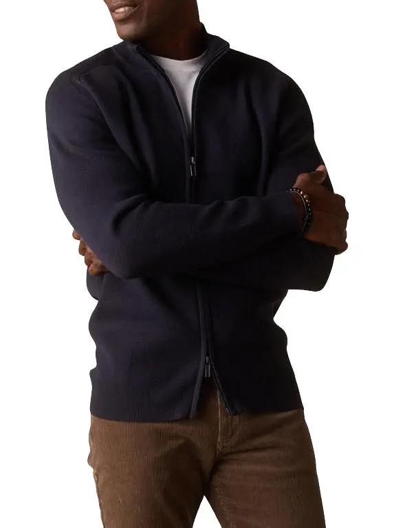 THE NORMAL BRAND Coopers Landing Zip Cardigan - Navy