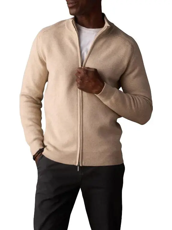 THE NORMAL BRAND Coopers Landing Zip Cardigan - Oatmeal