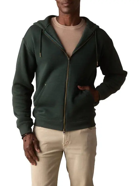 THE NORMAL BRAND Fleece Zip Hoodie - Varsity Green