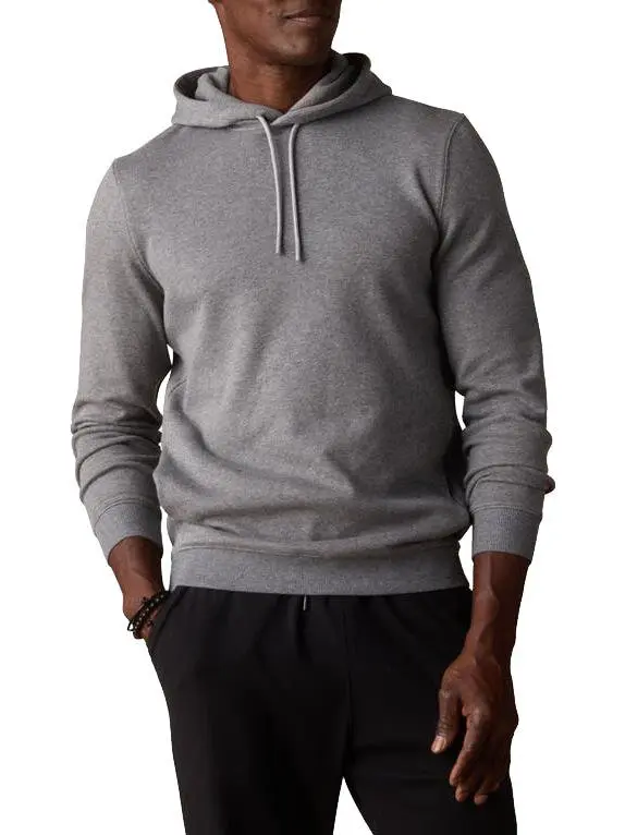 THE NORMAL BRAND Stretch Fleece Pullover Hoodie - Athletic Grey