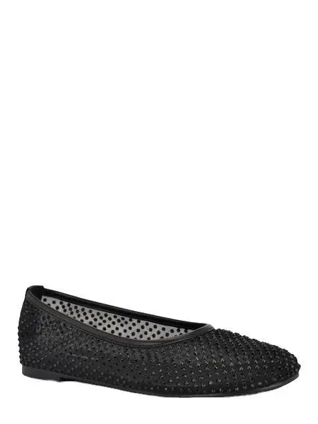 Nine West Burnne Studded Mesh Flat - Black
