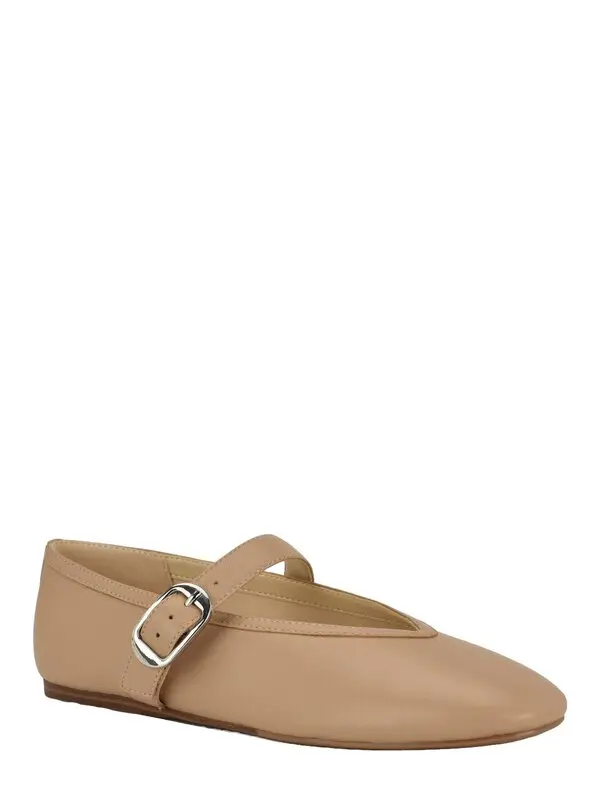 Nine West Vancee Mary Jane Flat - Light Natural