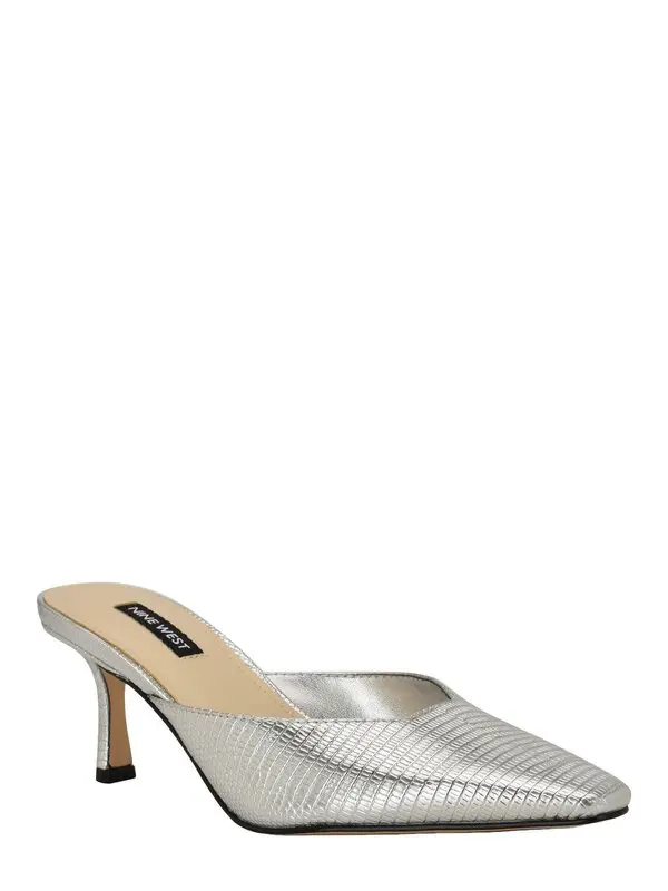 Nine West Camenla Mule - Silver