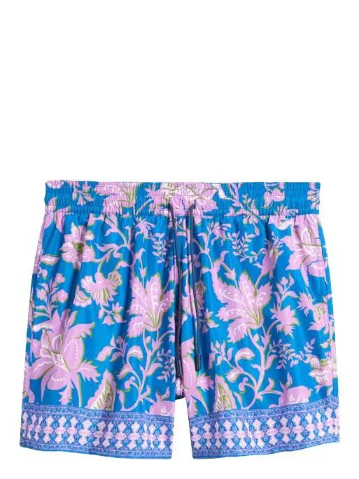 Etro Roma Floral Swim Trunks - Stampa F.do Blu