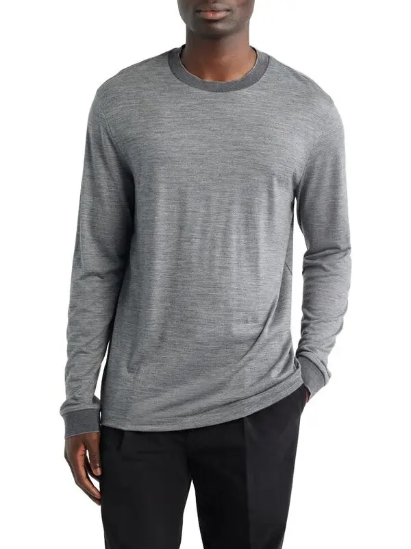 BOSS Talley 110 Wool Pullover - Medium Grey