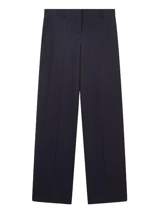 Stella McCartney Pleated Wide-leg Trousers - Blue / Navy
