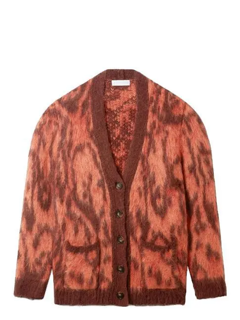 Stella McCartney Cloud Leopard V-neck Cardigan - Multicolor