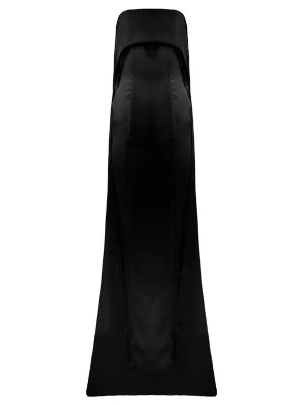 VESTIAIRE D'UN OISEAU LIBRE Off-shoulder Gown With Cape Detail - Black