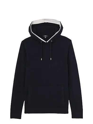 REISS Merino Wool Hoody - Navy