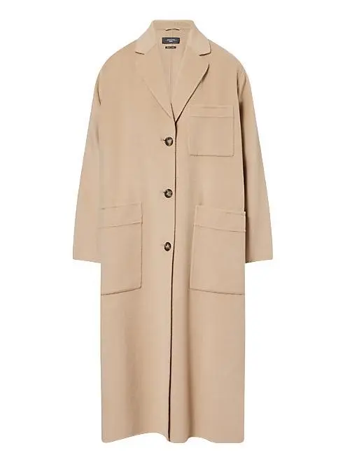 Max Mara Notch-lapels Wool-blend Coat - Camel