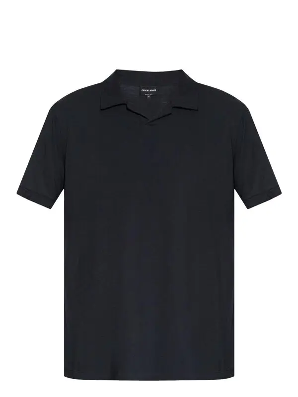 Giorgio Armani T-shirt With Collar - Navy Blue