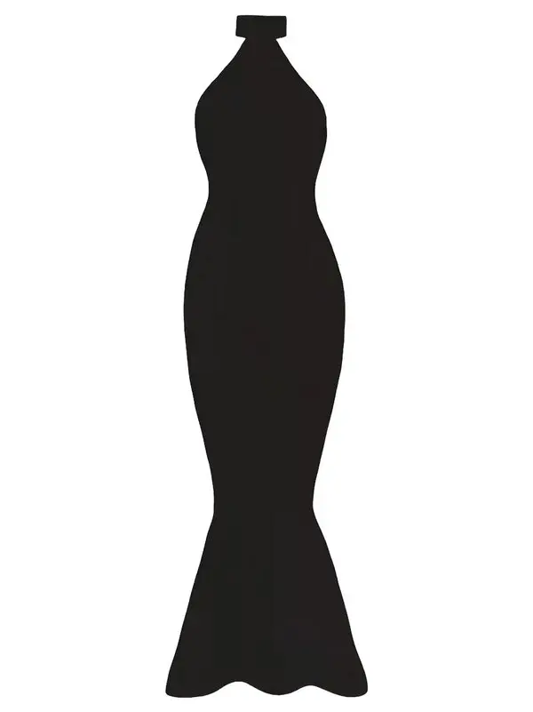 VESTIAIRE D'UN OISEAU LIBRE Open-back Midi Dress - Black