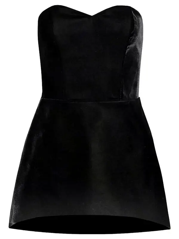 VESTIAIRE D'UN OISEAU LIBRE Velvet Mini Dress - Black