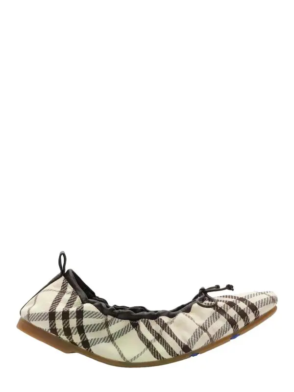 Burberry Checked Ballet Flats - Neutrals