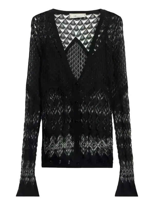 Blumarine V-neck Cardigan - Black
