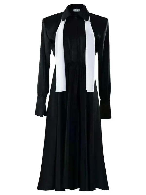 VESTIAIRE D'UN OISEAU LIBRE Ring Scarf Dress - Black