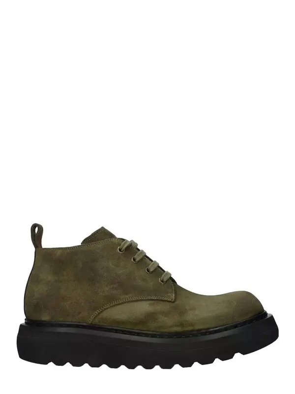 Premiata Lace-up Suede Boots - Green