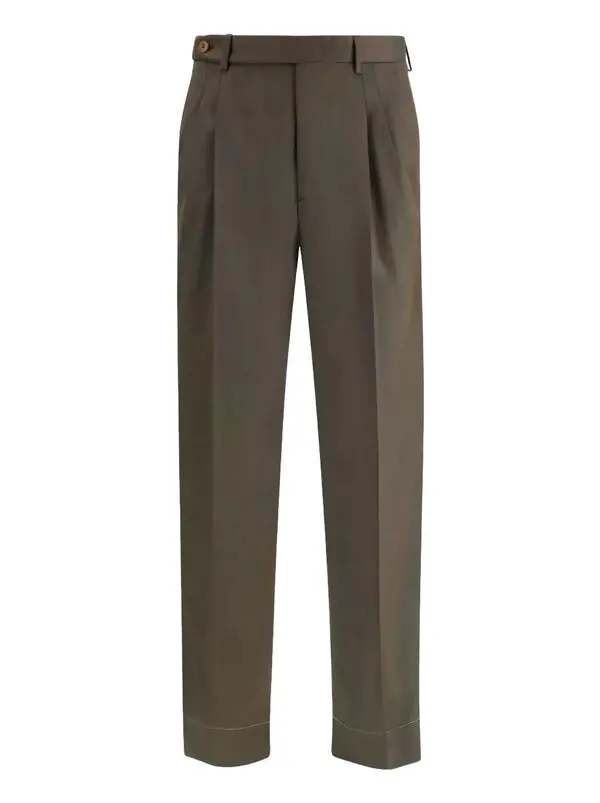 Brioni Capri Pleated Trousers - Brown