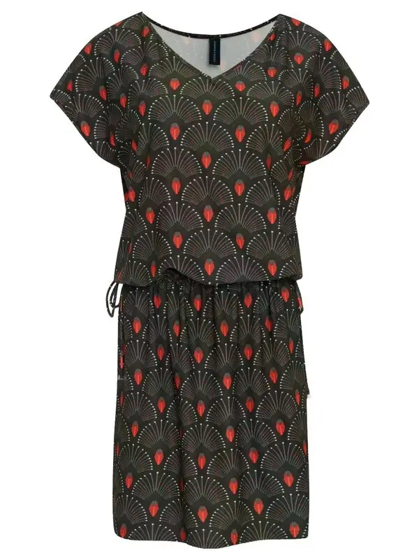 LYGIA & NANNY Graphic-print Mini Dress - Black