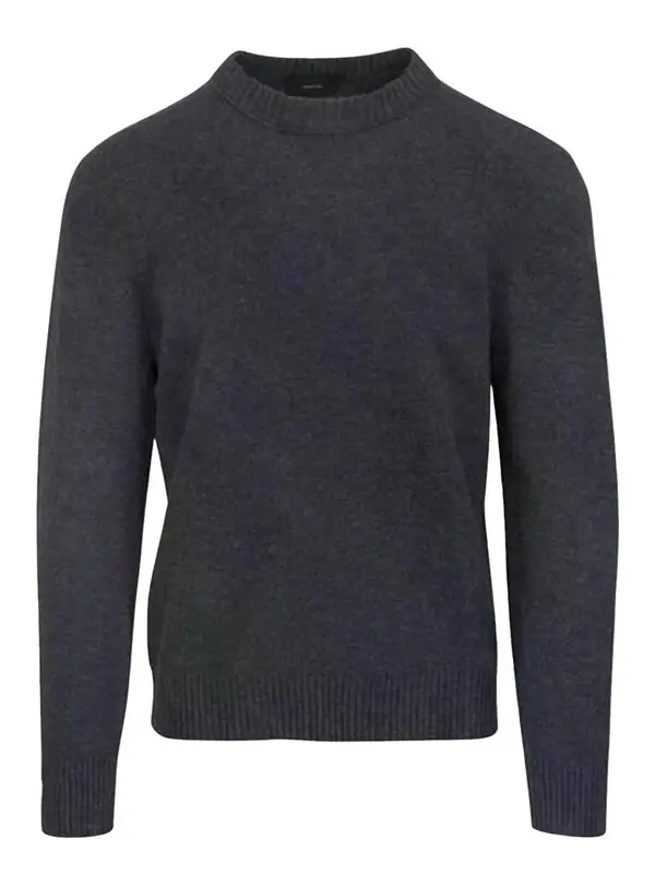 Vince Ribbed Crew-neck Sweater - Grey