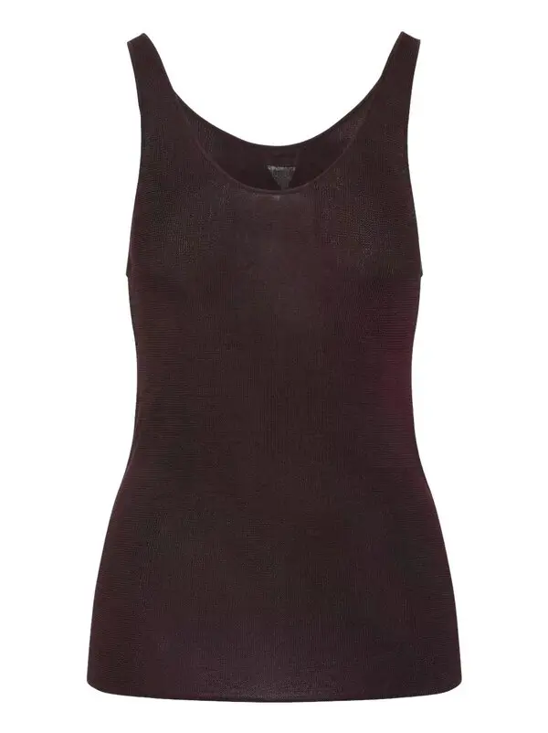 THE FRANKIE SHOP Textured Vest Top - Brown