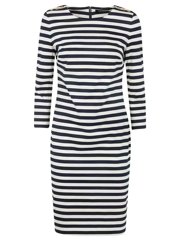 Ralph Lauren Striped Midi Dress - Blue