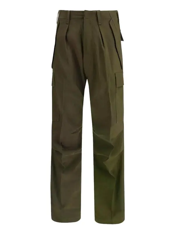TOM FORD Pleated Cargo Trousers - Green