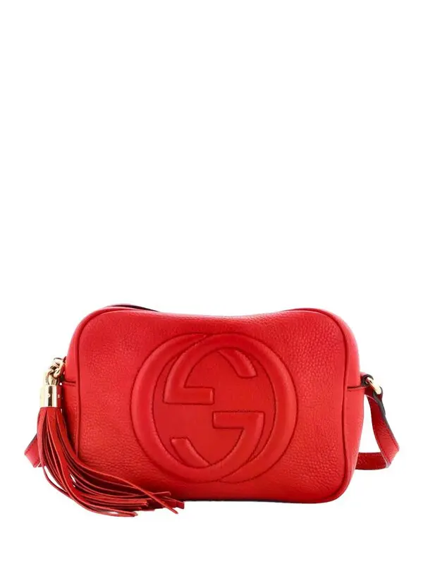 Gucci Soho Disco Leather Small Crossbody Bag - Red