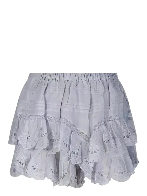 MARANT ETOILE Eyelet Ruffled Shorts - Grey