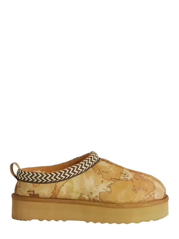 ALVIERO MARTINI 1° CLASSE Geo Print Platform Mules - Neutrals