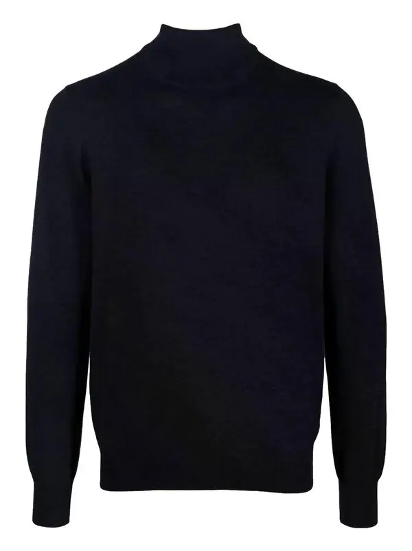GRAN SASSO Virgin Wool Turtleneck Sweater - Blue