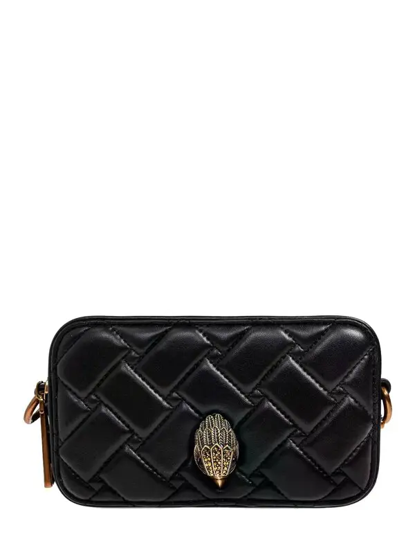 Kurt Geiger Kensington Quilted Appliqué Clutch - Black