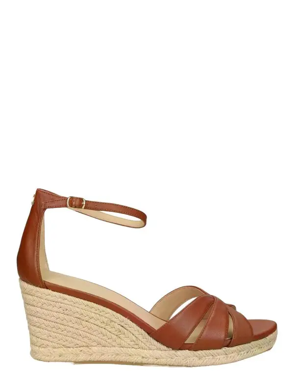 Ralph Lauren Crisscross-strap Wedge Sandals - Brown