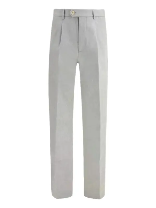 Brunello Cucinelli Welt-pocket Wool Trousers - Grey