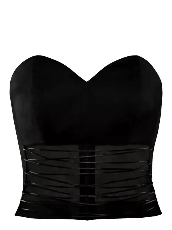 VESTIAIRE D'UN OISEAU LIBRE Lace-up Corset - Black